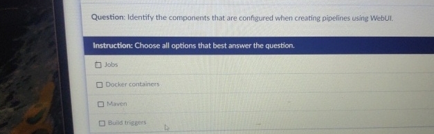 Solved Question: Identify the components that are configured | Chegg.com