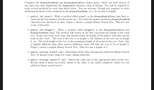 Solved Complete The Binary Treenode And Binary Searchtree 4337