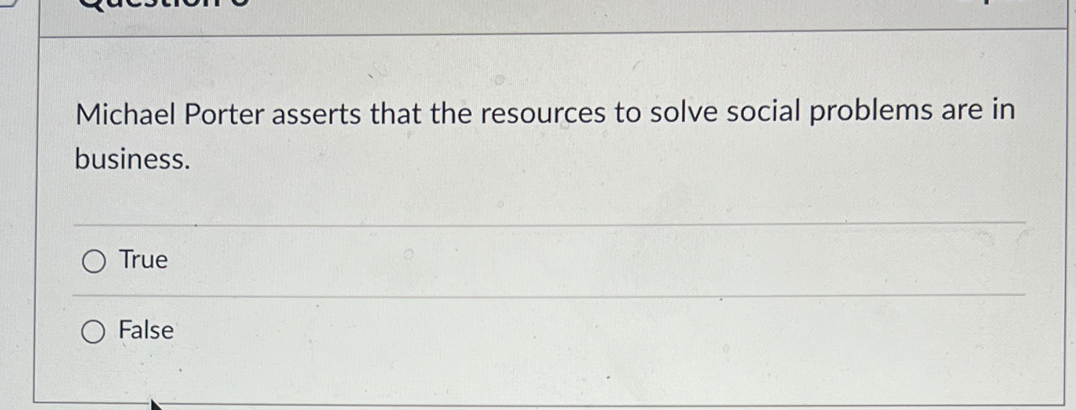 Solved Michael Porter asserts that the resources to solve | Chegg.com