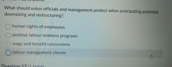 Solved What should union officials and management protect | Chegg.com