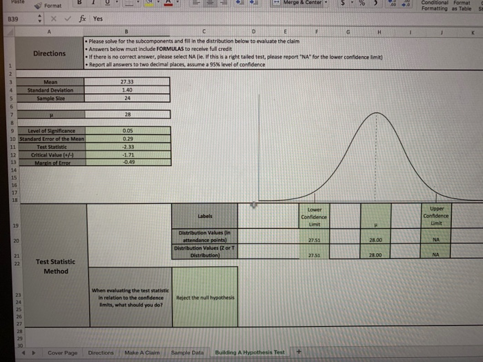 Solved Paste B 1 U AE Merge & Center 5 % 5 6 Conditional | Chegg.com