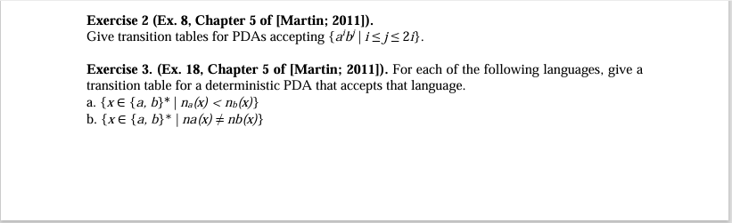 Solved Exercise 2 (Ex. 8, ﻿Chapter 5 ﻿of [Martin; | Chegg.com