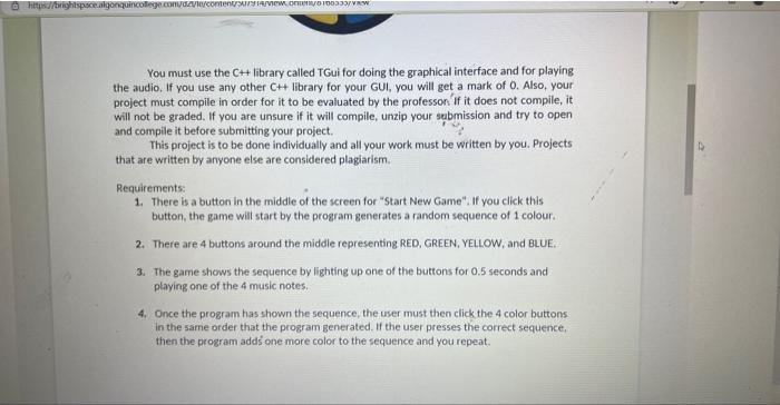 Solved CST8219 - Ct+Programming Final Project due April | Chegg.com