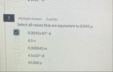 Solved Multiple Answer 5 ﻿pointsSelect all values that are | Chegg.com
