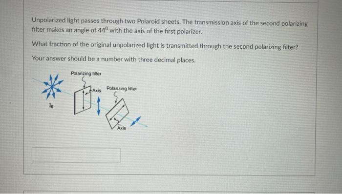 Solved Unpolarized light passes through two Polaroid sheets. | Chegg.com