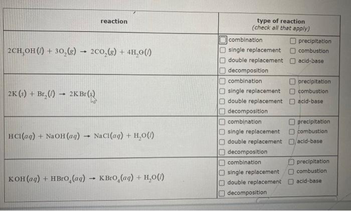 Solved reaction 2CH2OH() + 30,(8) 2002 (8) + 4H, 0(1) 2K(s) | Chegg.com