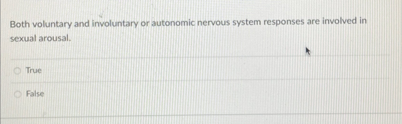 Solved Both voluntary and involuntary or autonomic nervous | Chegg.com