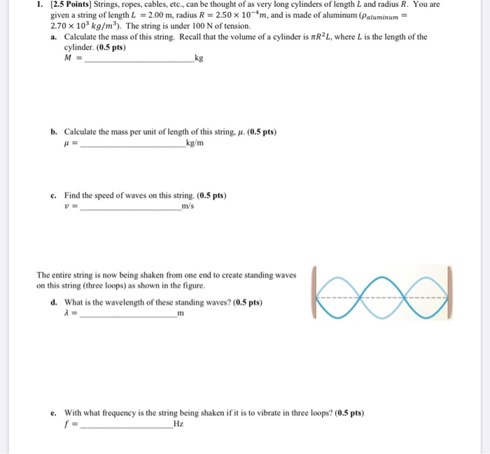 Solved 1. (2.5 Points Strings, ropes, cables, etc., can be | Chegg.com