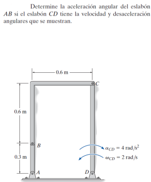 Solved Determine the angular acceleration of link AB if link | Chegg.com