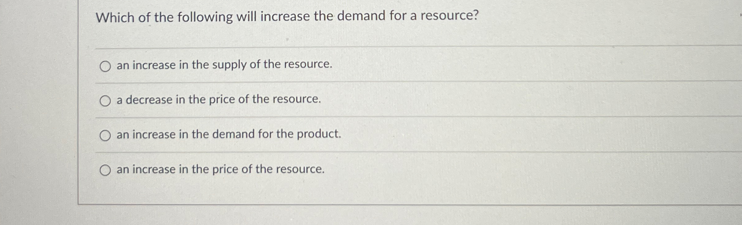 Solved Which of the following will increase the demand for a | Chegg.com