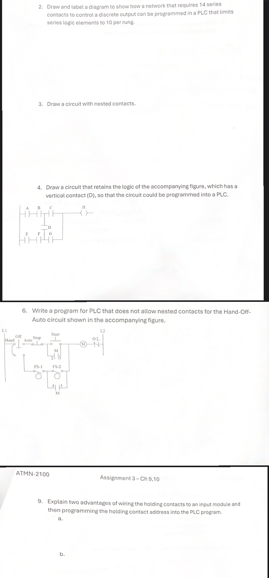 Solved Explain two advantages of wiring the holding contacts | Chegg.com