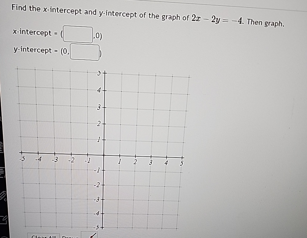 Solved Find the x-intercept and y-intercept of the graph of | Chegg.com