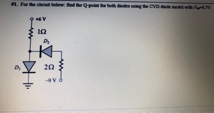 Solved #1. For the circuit below: find the Q-point for both | Chegg.com