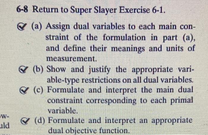 Solved 6 11 Do Exercise 6 8 For The Problem Of Exercise 6 4