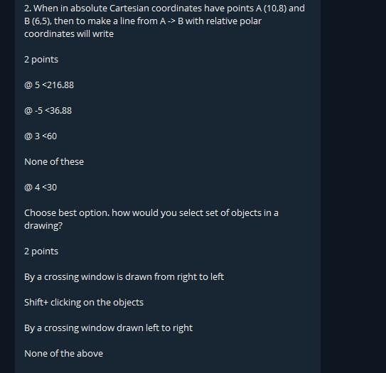 Solved 2. When in absolute Cartesian coordinates have points | Chegg.com
