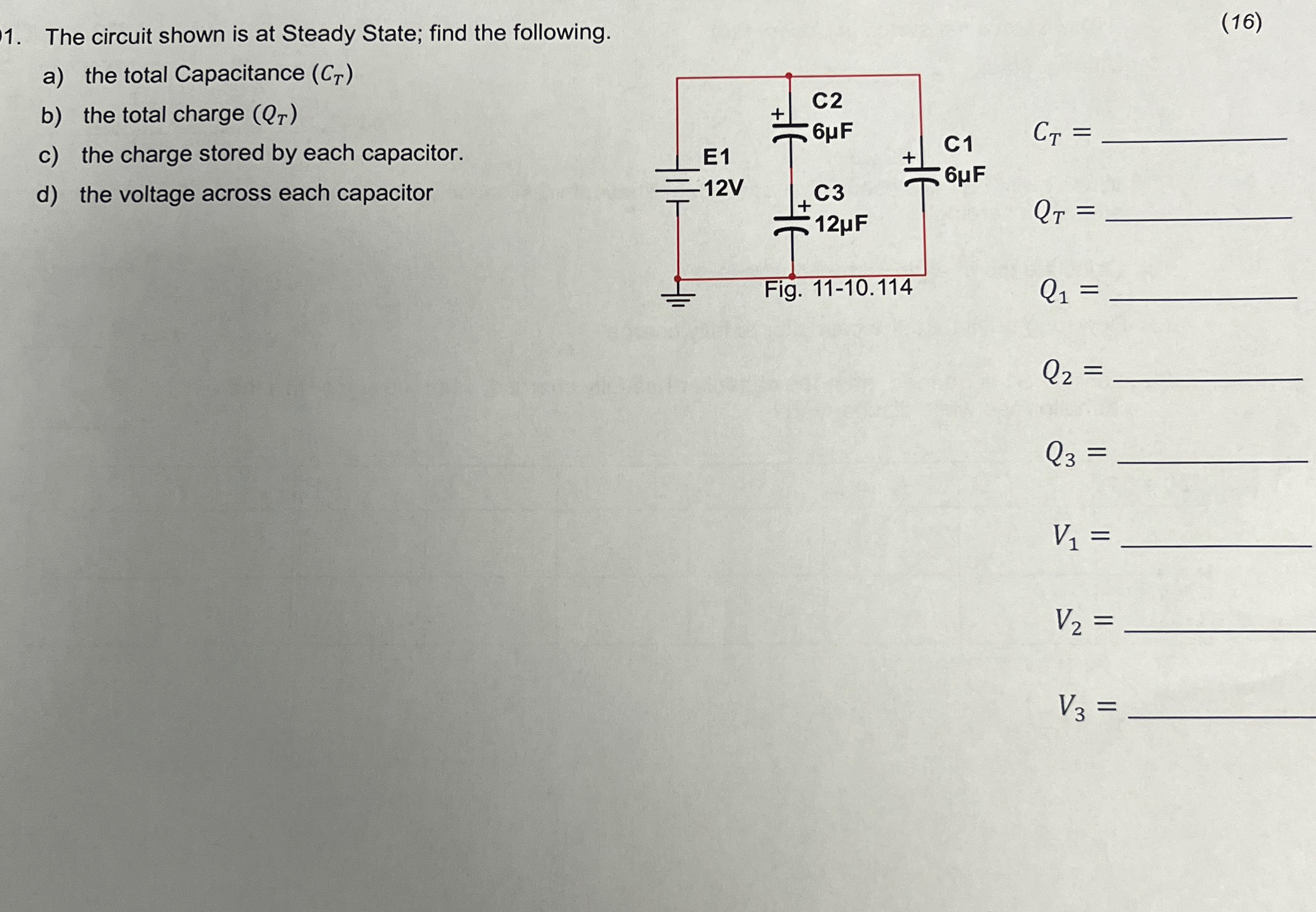 Solved The circuit shown is at Steady State; find the | Chegg.com
