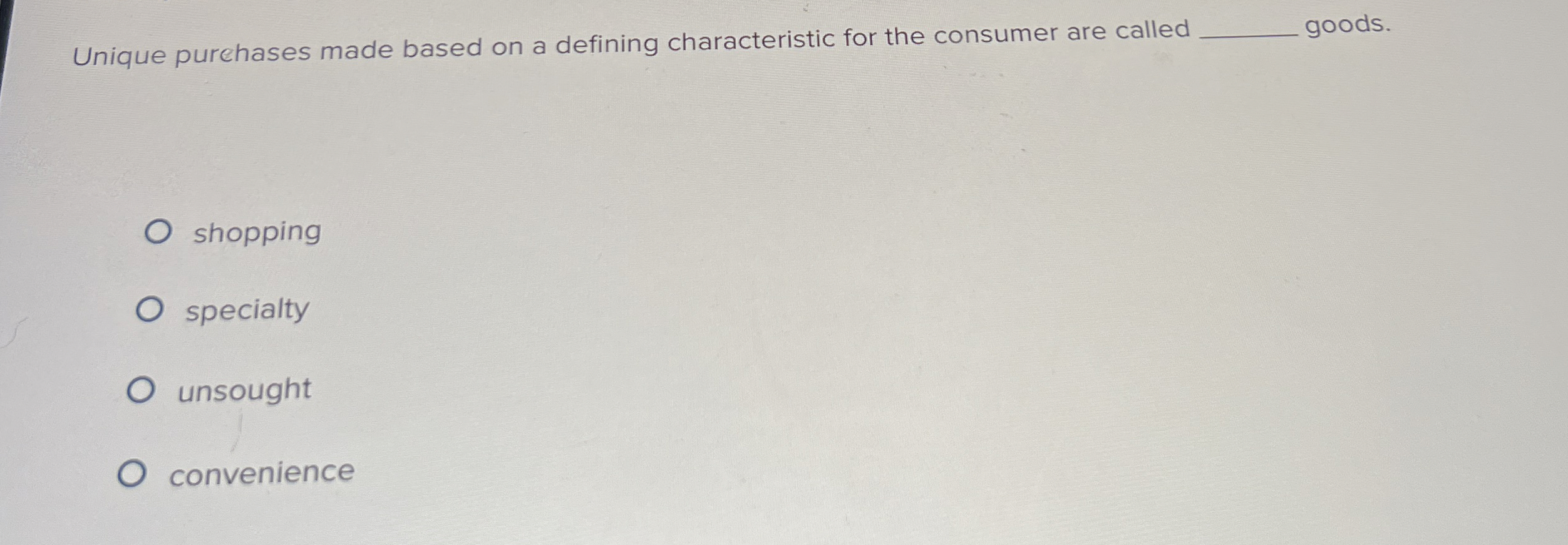 Solved Unique purchases made based on a defining | Chegg.com