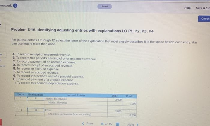 Solved mework Saved Help Save & Exl Check Problem 3-1A | Chegg.com