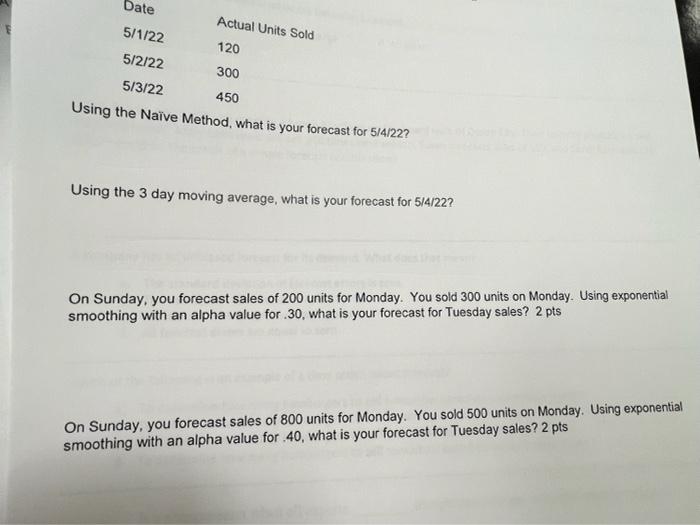 Solved Using the Naive Method, what is your forecast for | Chegg.com Solved Using the Naive Method, what is your forecast for | Chegg.com