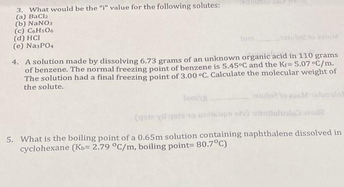 Solved 3. What would be the " i " value for the following | Chegg.com