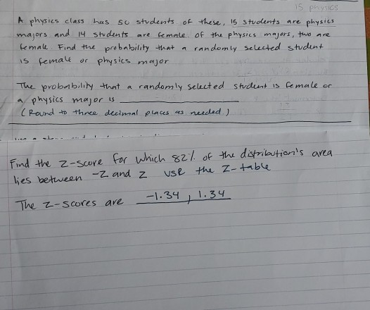 Solved 15 physics A physics class has so students of these, | Chegg.com