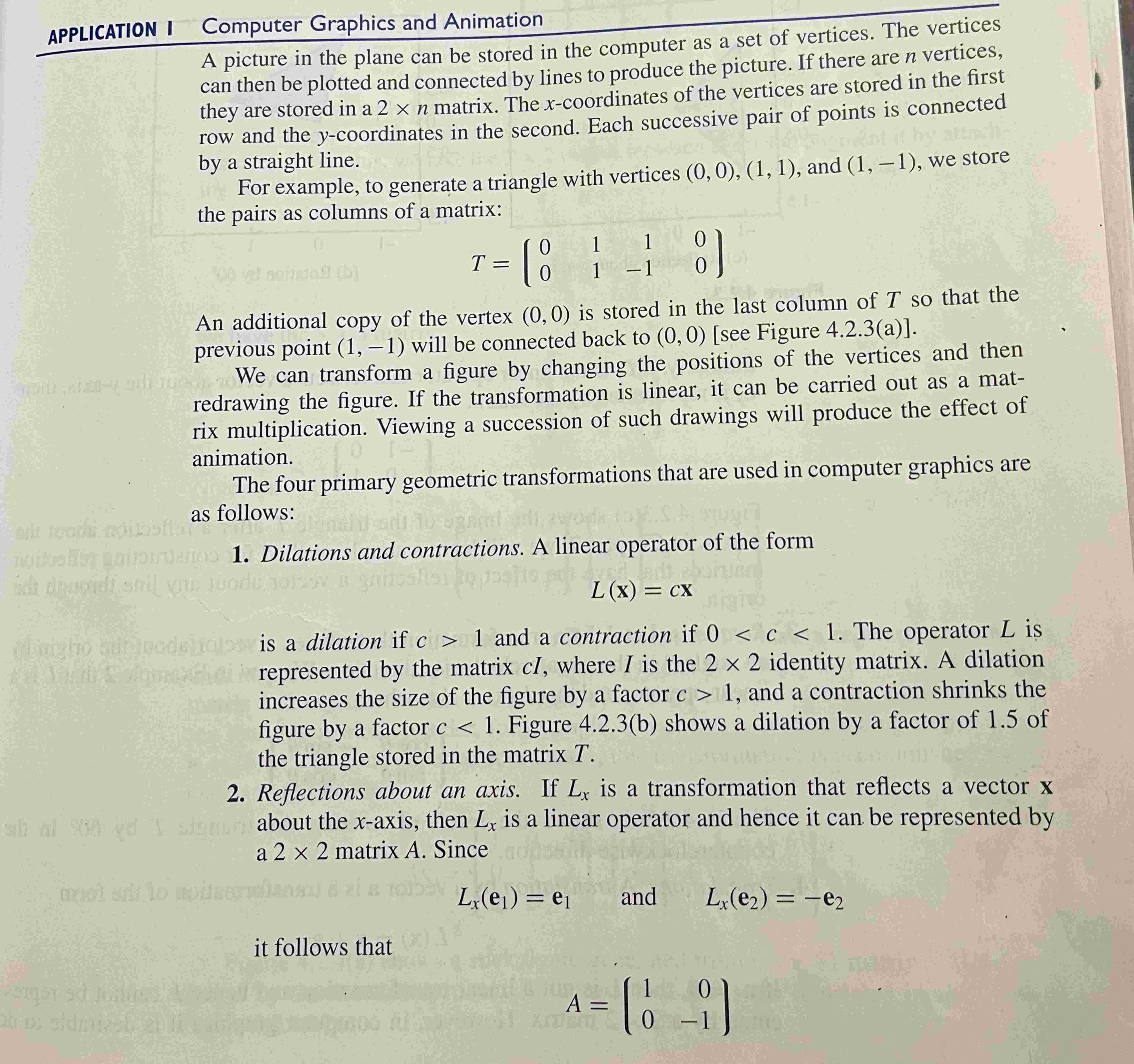 APPLICATION I Computer Graphics and AnimationA | Chegg.com