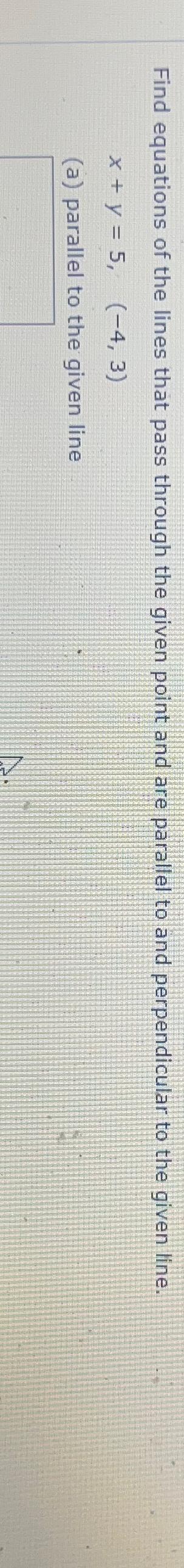 Solved Find equations of the lines that pass through the | Chegg.com