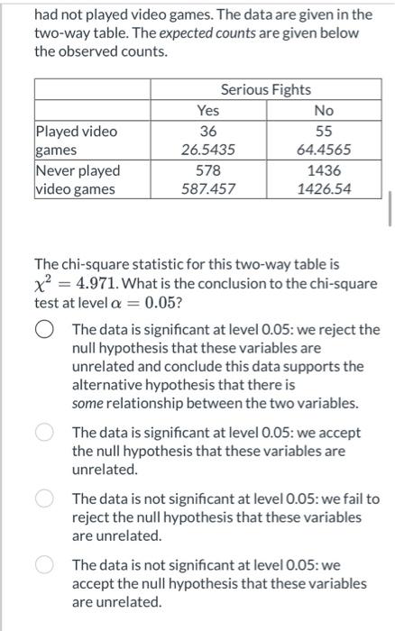 Solved 1 point A survey of 14- to 18-year old Connecticut | Chegg.com