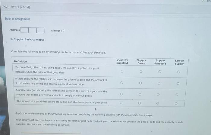 Solved u Homework (Ch 04) Back to Assignment Attempts | Chegg.com