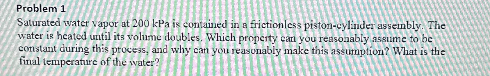 Need help on calculating final temperature. Problem | Chegg.com