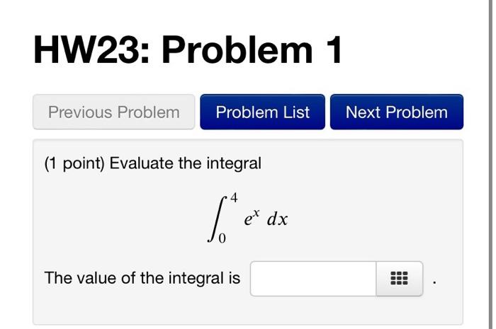 Solved HW23: Problem 1 Previous Problem Problem List Next | Chegg.com