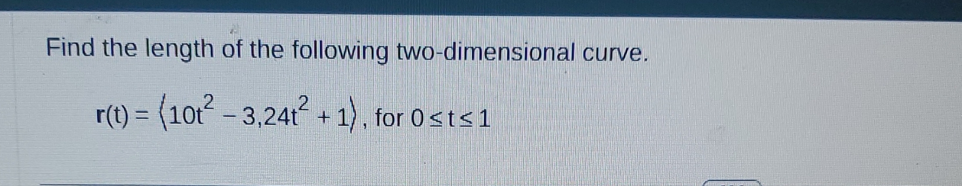 Find the length of the following two-dimensional | Chegg.com