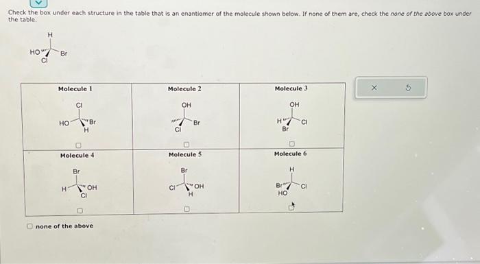 Solved Check the box under each structure in the table that | Chegg.com