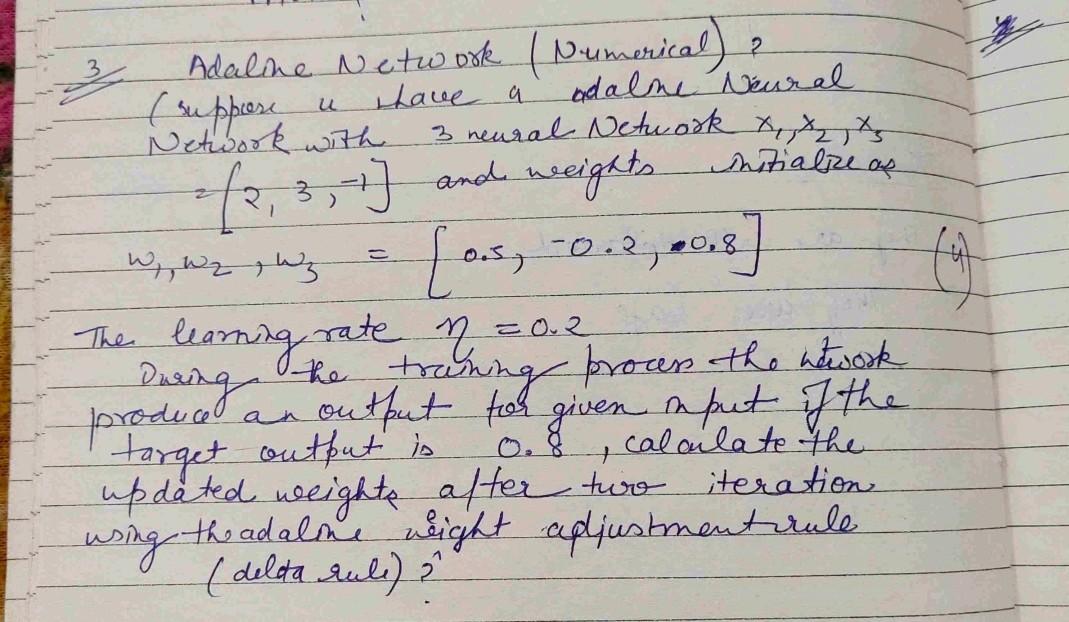 Solved w1,w2,w3=[0.5,−0.2,0.8] The learning rate η=0.2 Dwang | Chegg.com