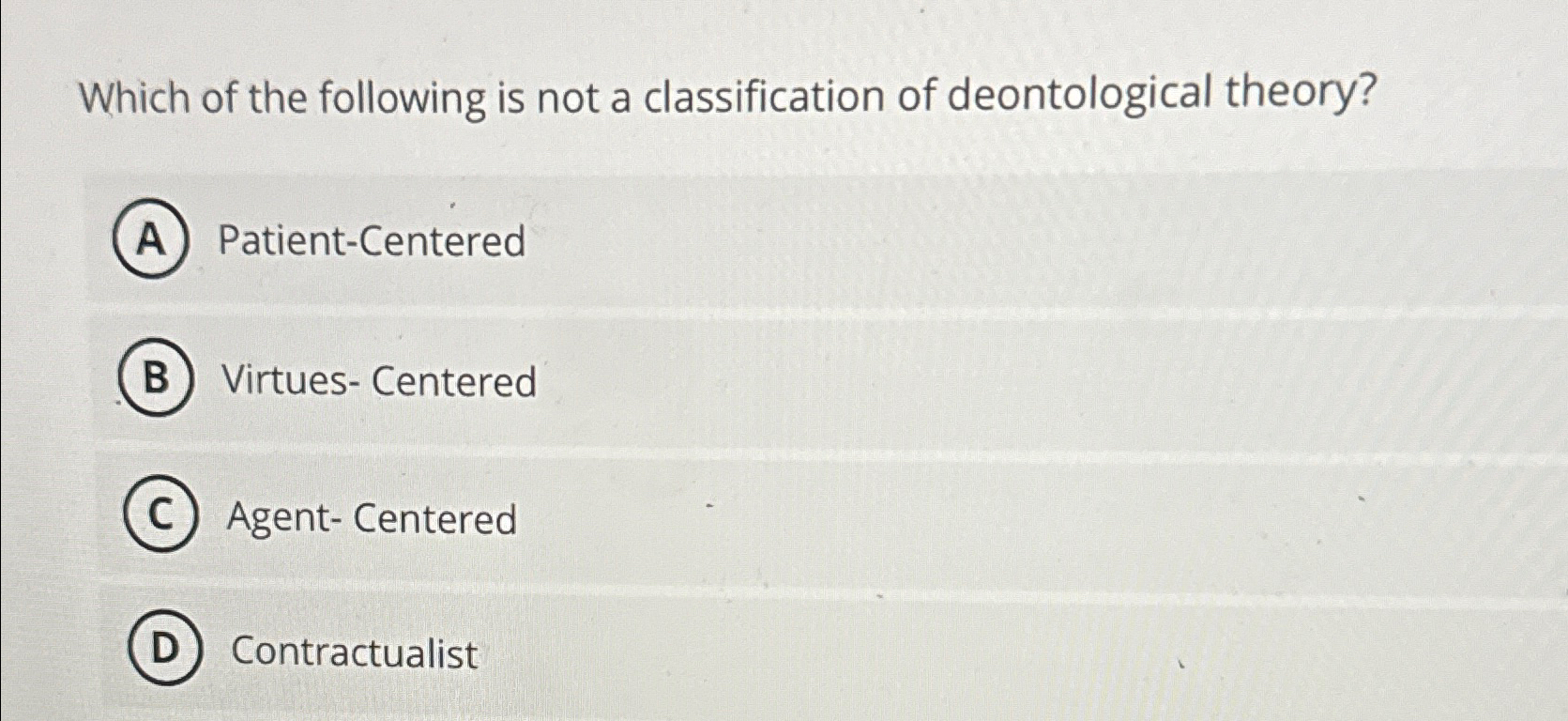 Solved Which of the following is not a classification of | Chegg.com