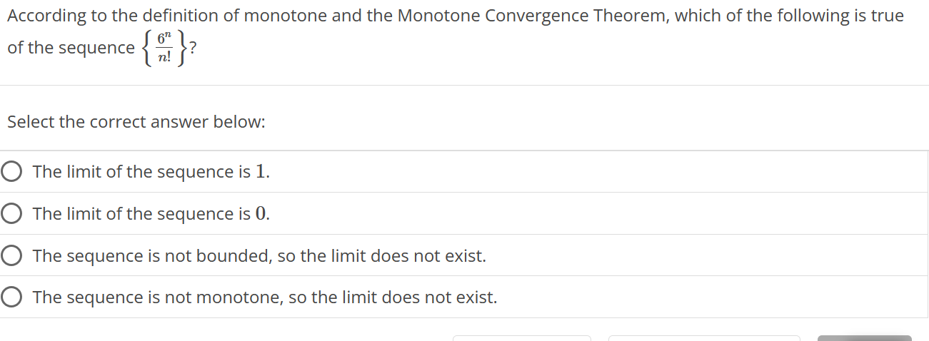 Solved According to the definition of monotone and the | Chegg.com