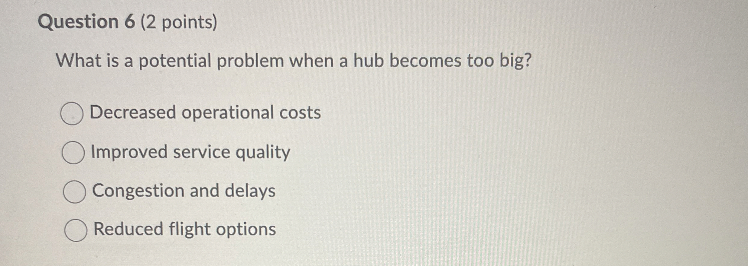 Solved Question 6 (2 ﻿points)What is a potential problem | Chegg.com