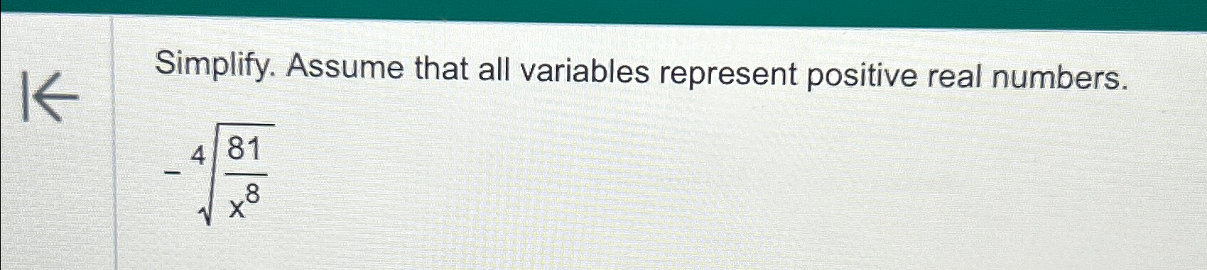 Solved Simplify. Assume that all variables represent | Chegg.com