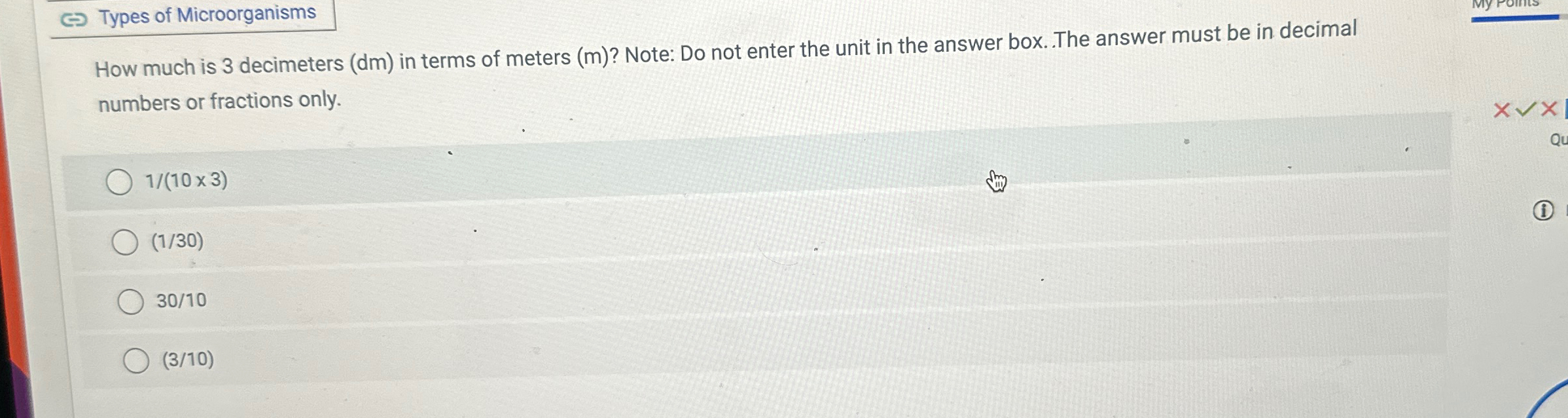 Solved harr Types of MicroorganismsHow much is 3 ﻿decimeters | Chegg.com