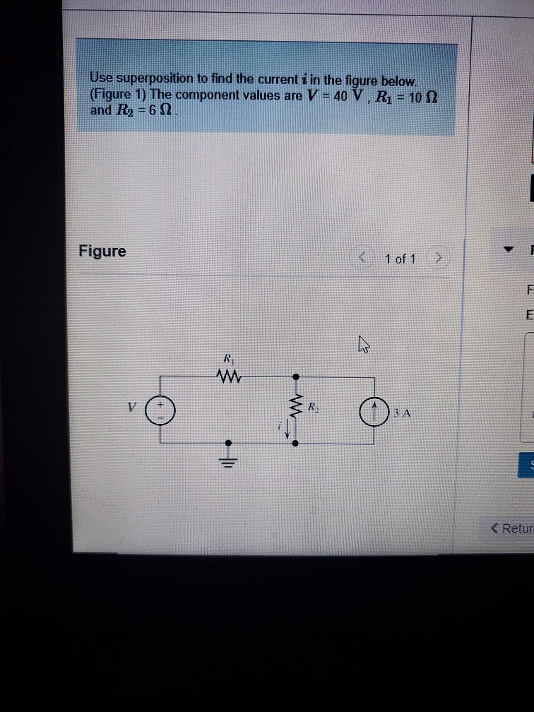 Solved use superposition to find the current I in the figure | Chegg.com