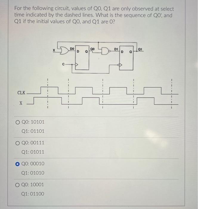 Solved For the following circuit, values of Q,Q1 are only | Chegg.com