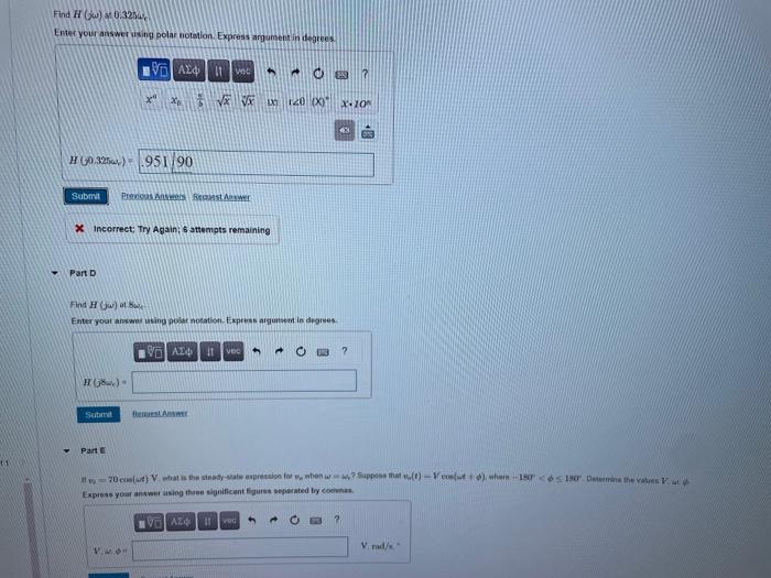Solved Find Π(0+1) at 0.325+c. Enter your answer is ng polar | Chegg.com