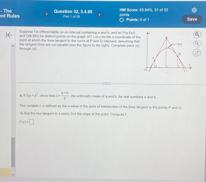 Solved Suppose f is differentiable on an interval containing | Chegg.com