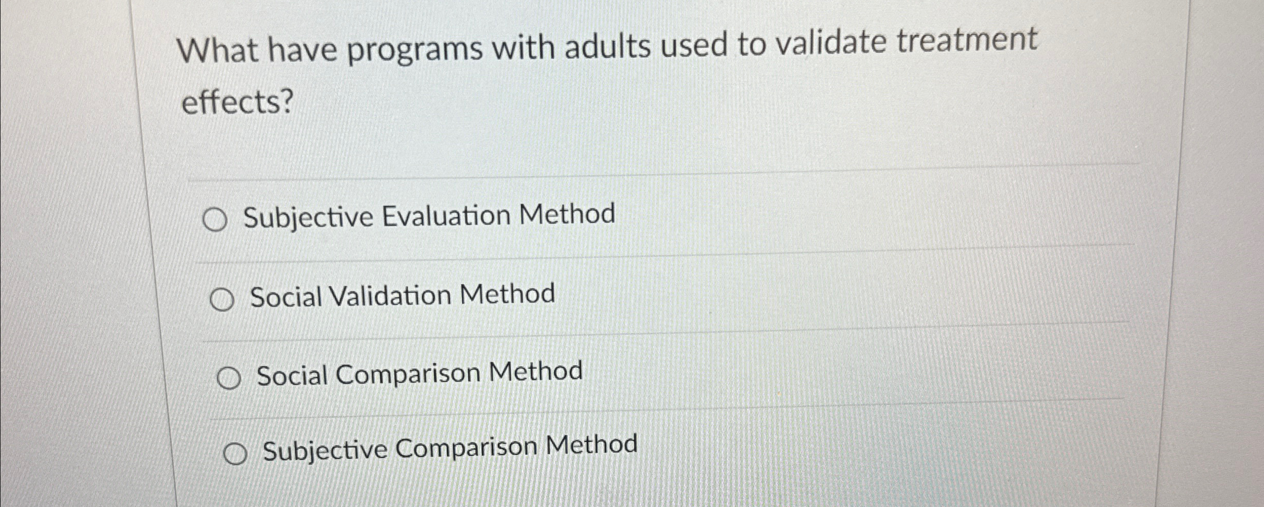 Solved What have programs with adults used to validate | Chegg.com