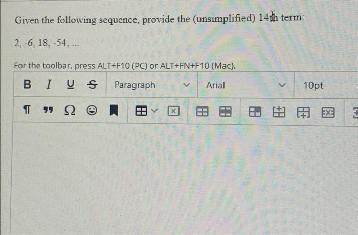 Solved Given the following sequence, provide the | Chegg.com
