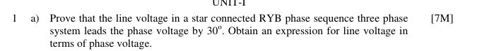 Solved 1 ﻿a) ﻿Prove that the line voltage in a star | Chegg.com