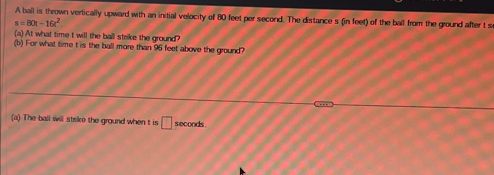 Solved A ball is thrown vertically upward with an initial | Chegg.com