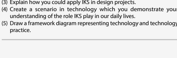 Solved (3) Explain how you could apply IKS in design | Chegg.com