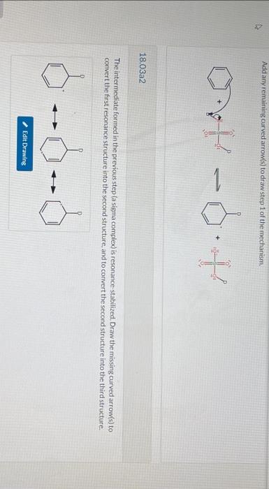 Solved Add any remaining curved arrow(s) to draw step 1 of | Chegg.com