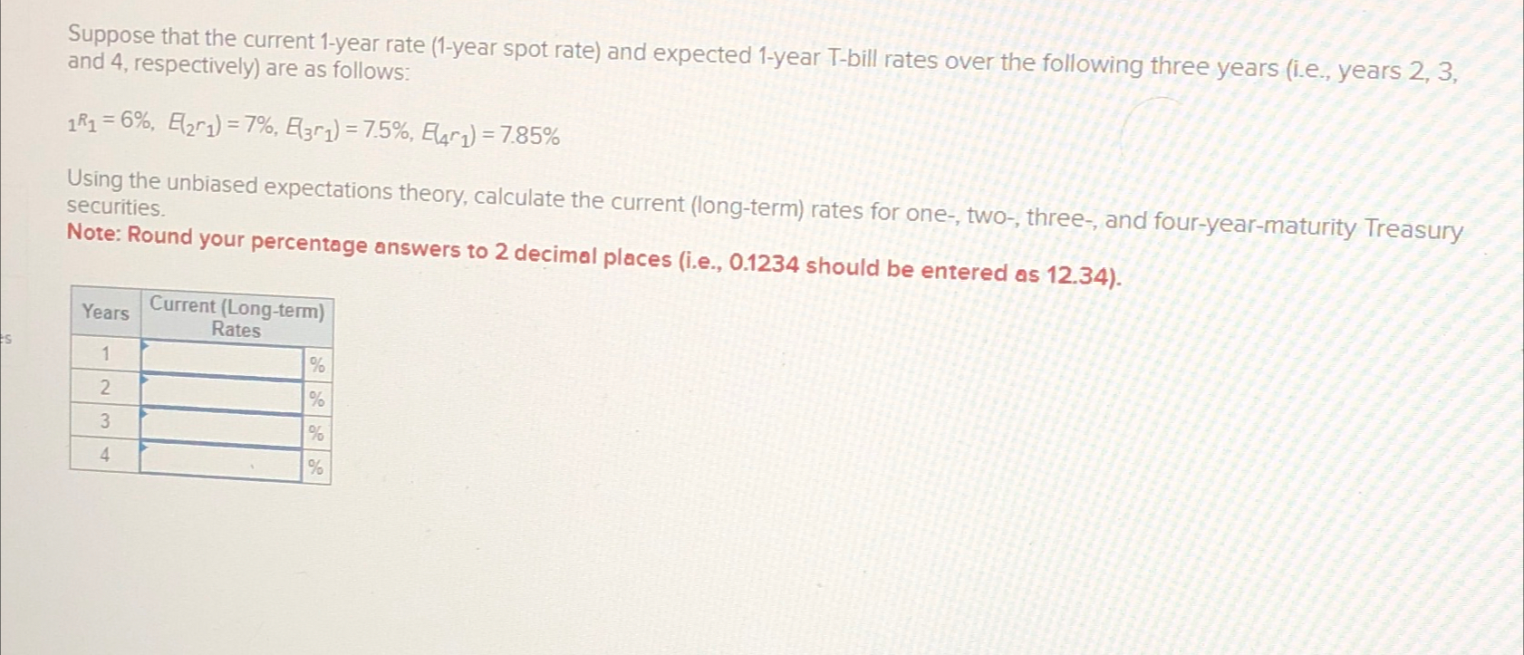 Solved Suppose that the current 1 -year rate (1-year spot | Chegg.com